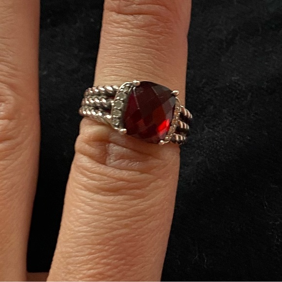David Yurman | Jewelry | David Yurman Petite Wheaton Ring With Garnet ...